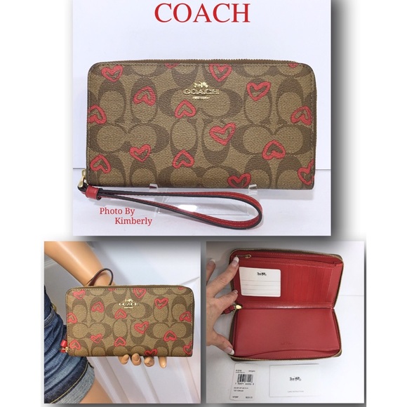 Coach | Bags | Coach Heart Wristlet Wallet Phone Case Bag Nwt | Poshmark